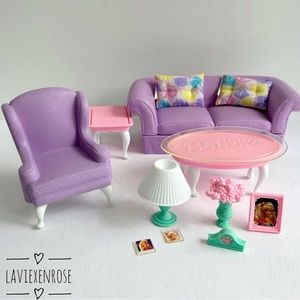 Mattel | Toys | 996 Barbie Folding Pretty Living Room Furniture Set ...